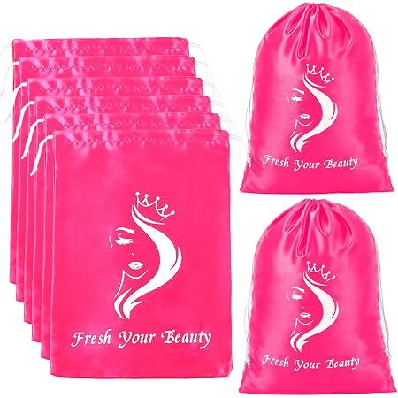 Amazon.com : Satin Bags With Drawstring Satin Packaging Bags for ...