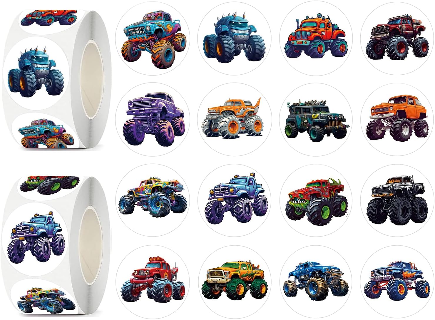 Amazon.com: Monster Jam Trucks Decal Pack - Set of 15 Monster Truck ...