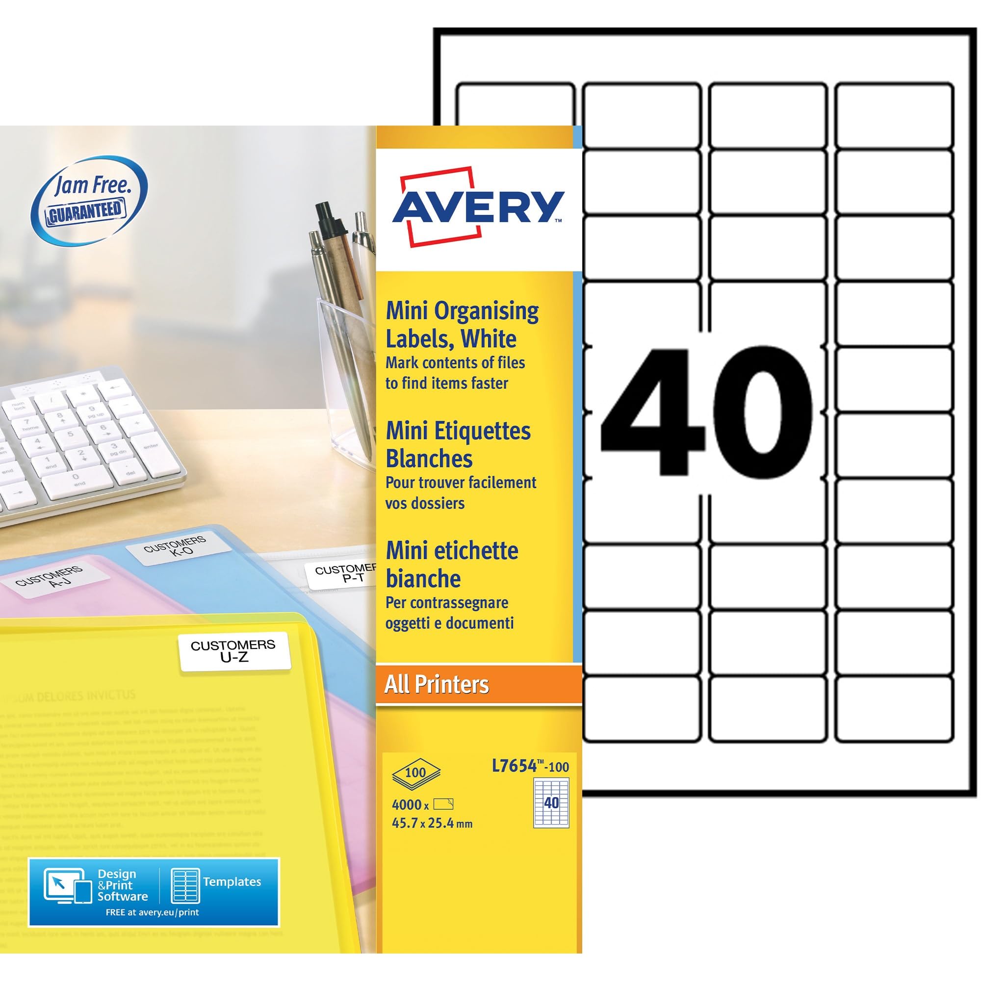 Avery Printable, Customisable Mini Organising Return Address Labels ...