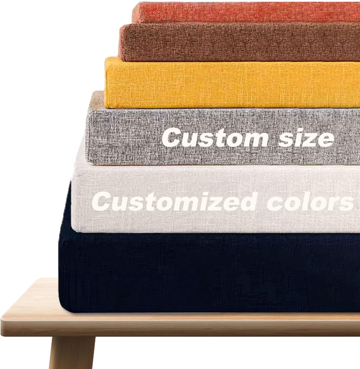 Amazon.com: FRZVXCW Custom Bench Cushion Personalized Size Bench ...