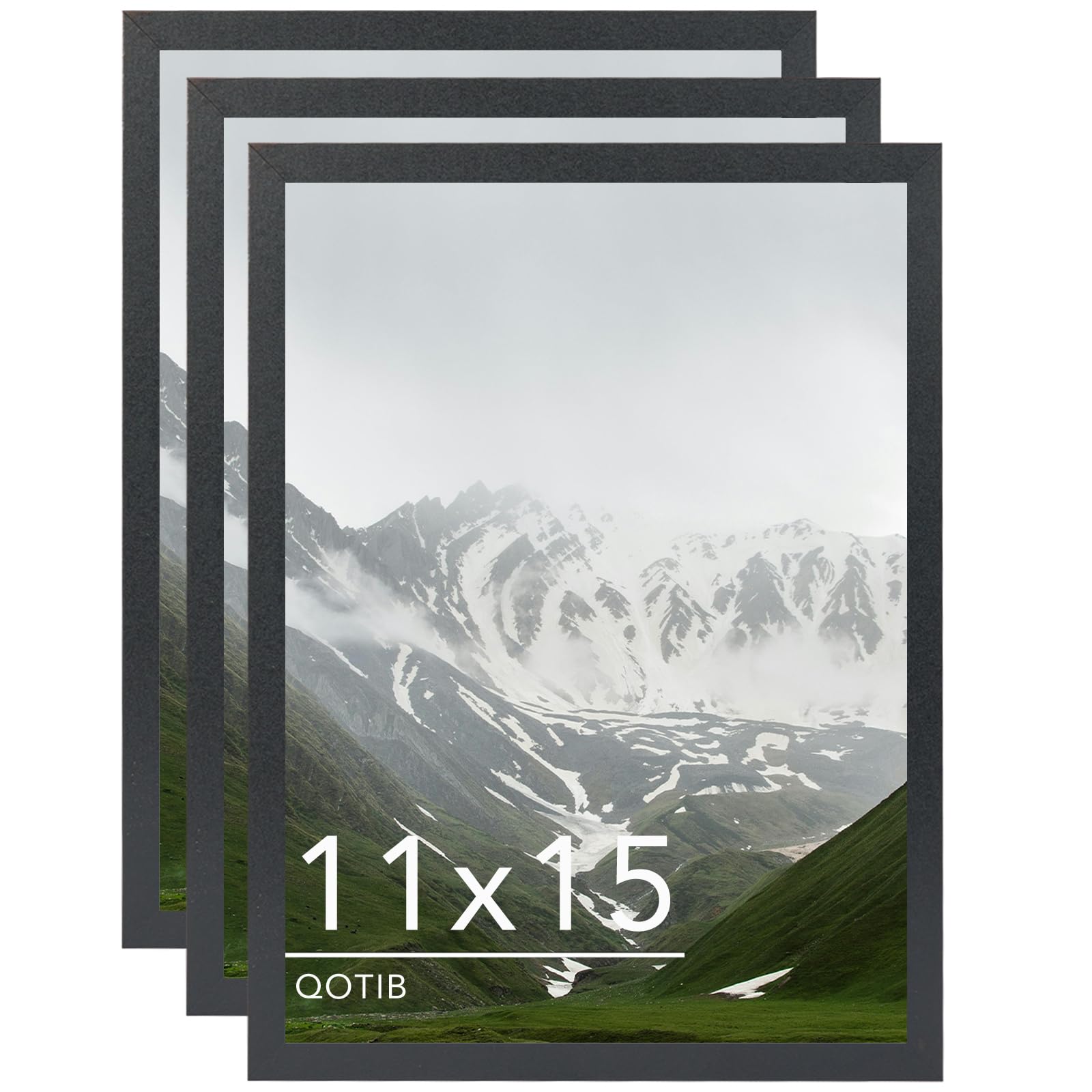 Amazon.com - QOTIB 11x15 Picture Frame Black for Wall Mounting Set of ...
