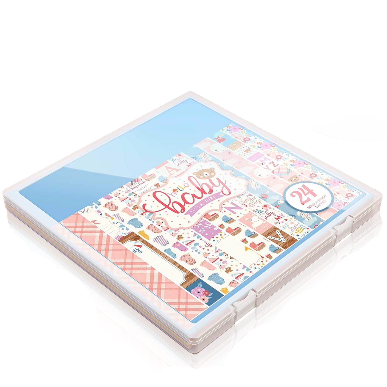 Buy VVM 12x12 Paper Storage Organizer, Scrapbook Paper Storage Box ...