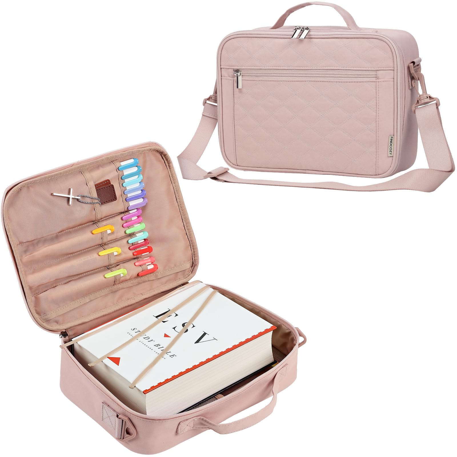 Amazon.com: FINDCOZY Bible Cover Case for Women, Bible Study Supplies ...