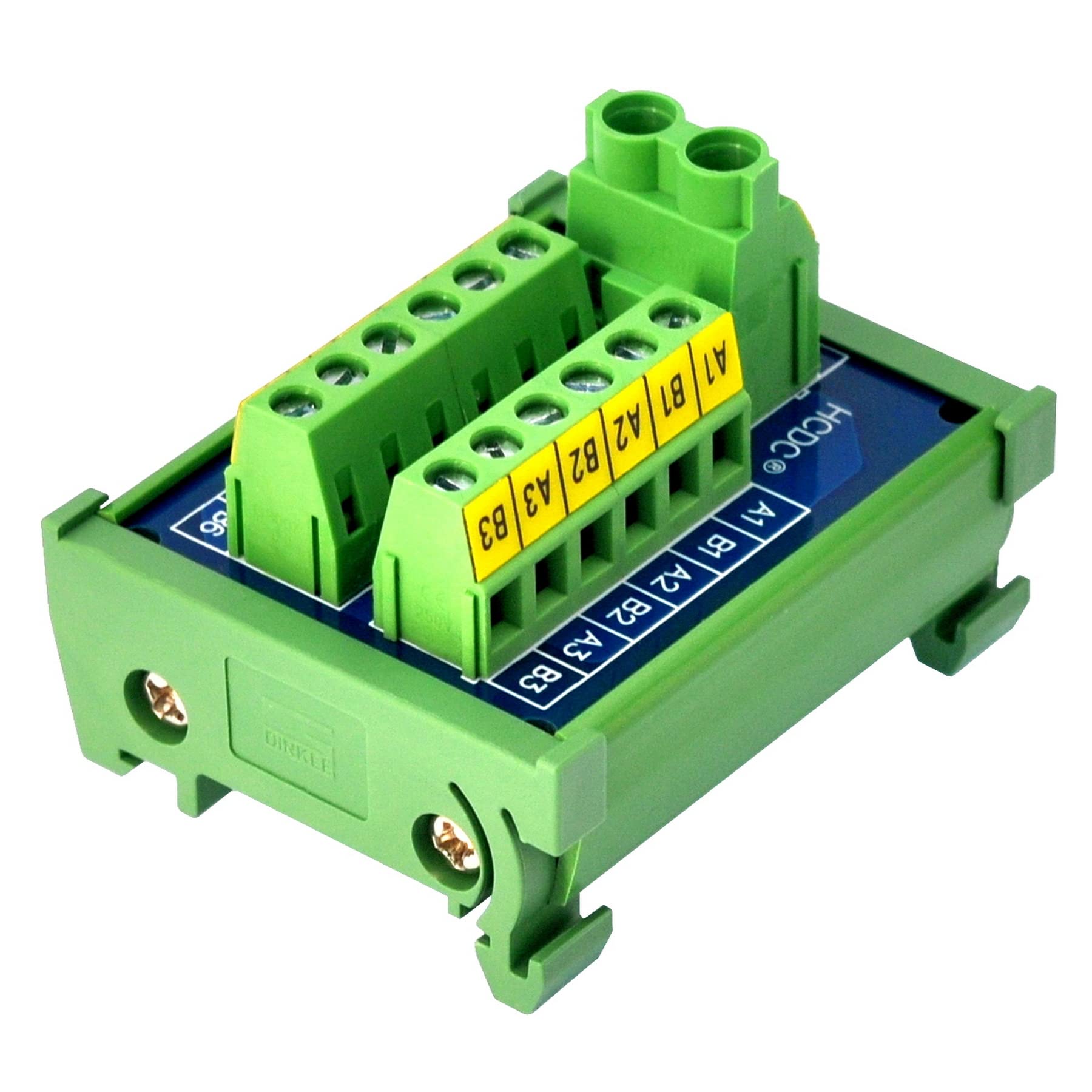 Snapklik.com : DIN Rail Mount 30Amp 48V 2x6 Position Screw Terminal ...