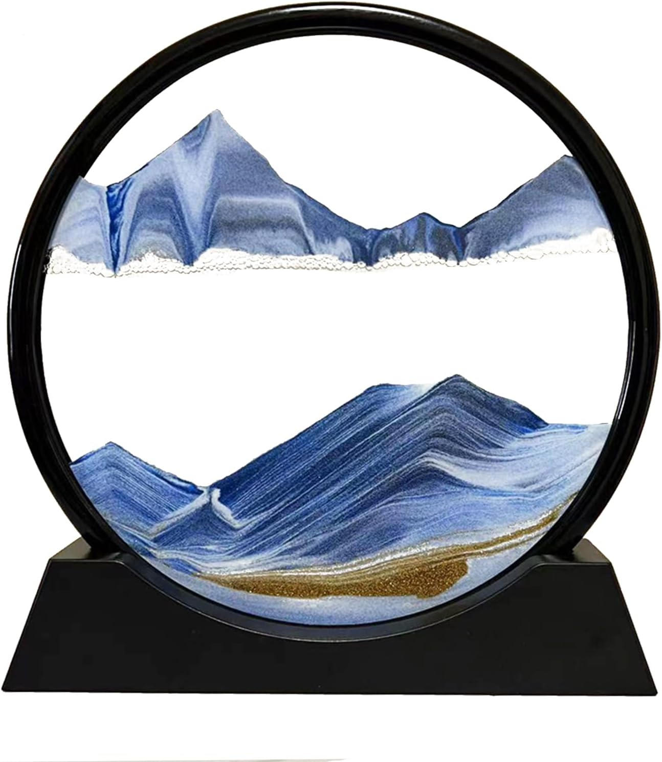 Amazon.com: Winbar 3D Dynamic Sand Art Liquid Motion, Round Glass 3D ...