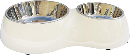 Pet Supplies : Dogit Stainless Steel Raised Dog Bowls with Plastic ...