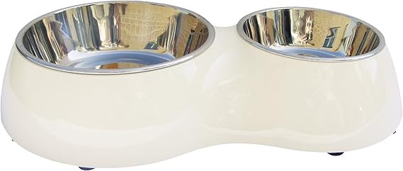 Pet Supplies : Dogit Stainless Steel Raised Dog Bowls with Plastic ...