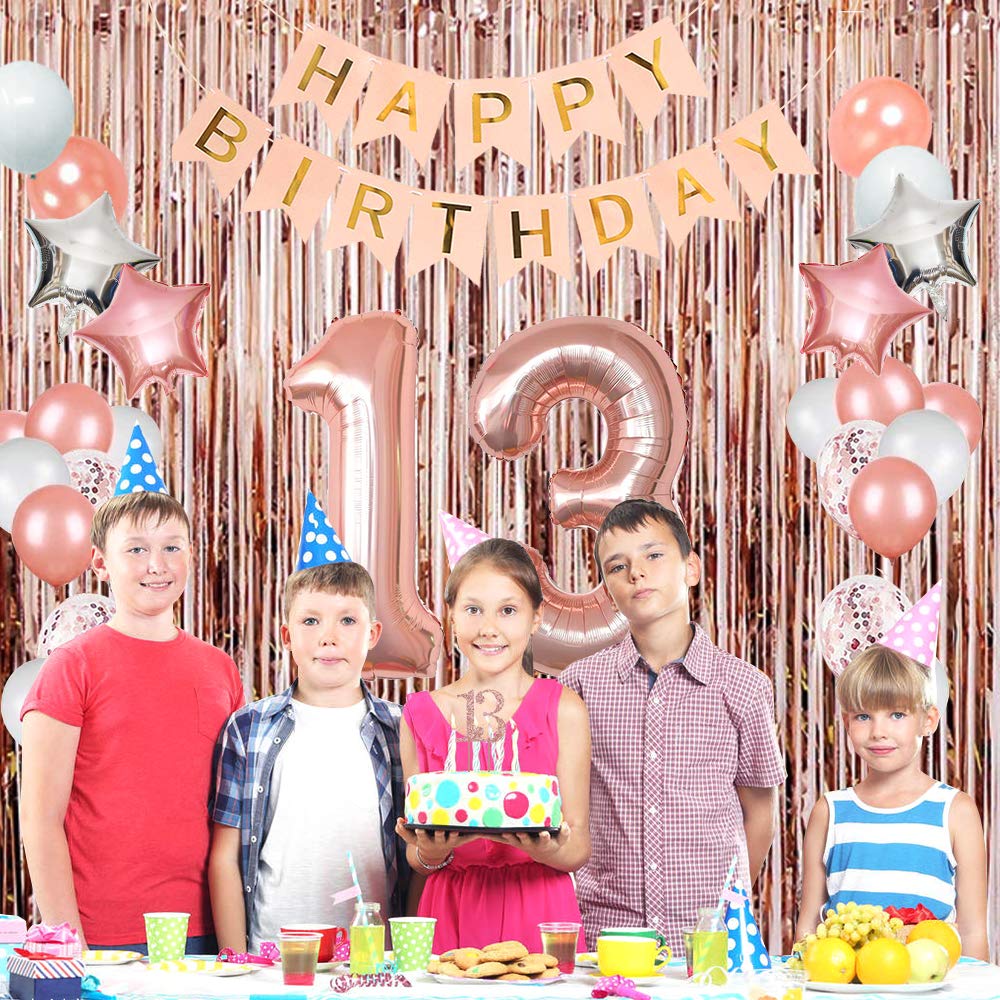 13th Birthday Decorations for Girls , Rose Gold 13 Birthday Decorations ...