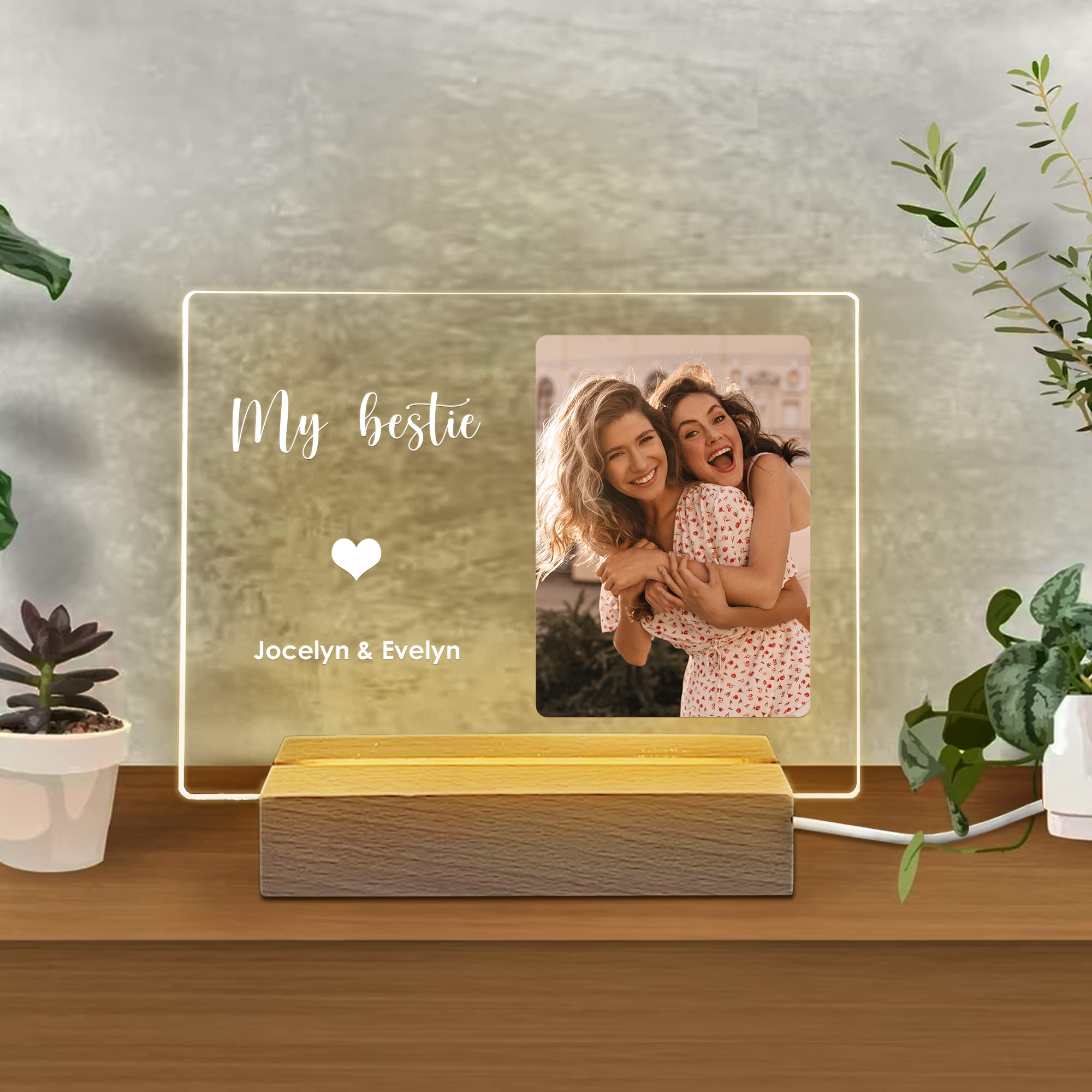 Amazon.com: D-Story Custom Best Friend Photo Plaque Gift, Personalized ...