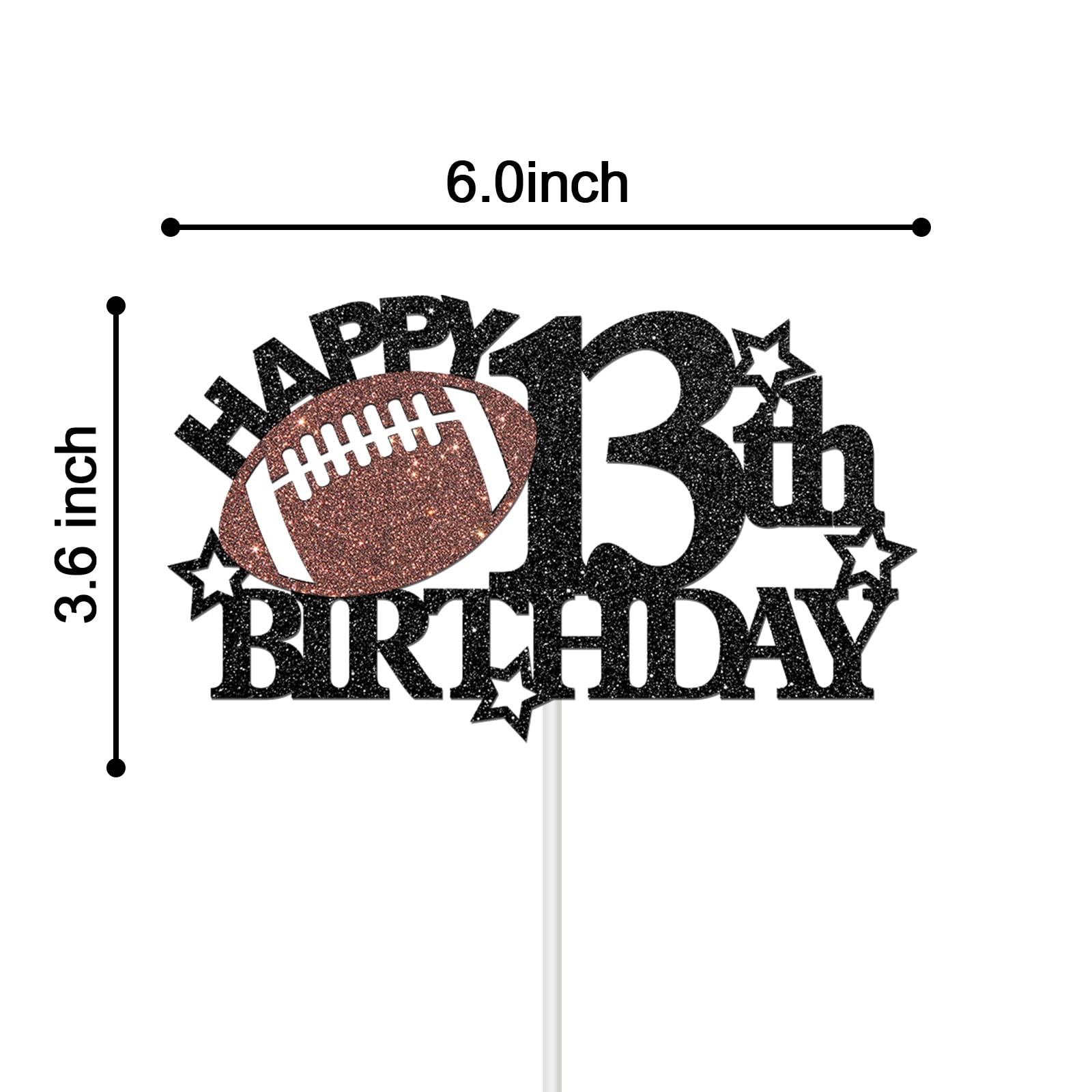 Snapklik.com : Deloklte Football Happy 13th Birthday Cake Topper ...