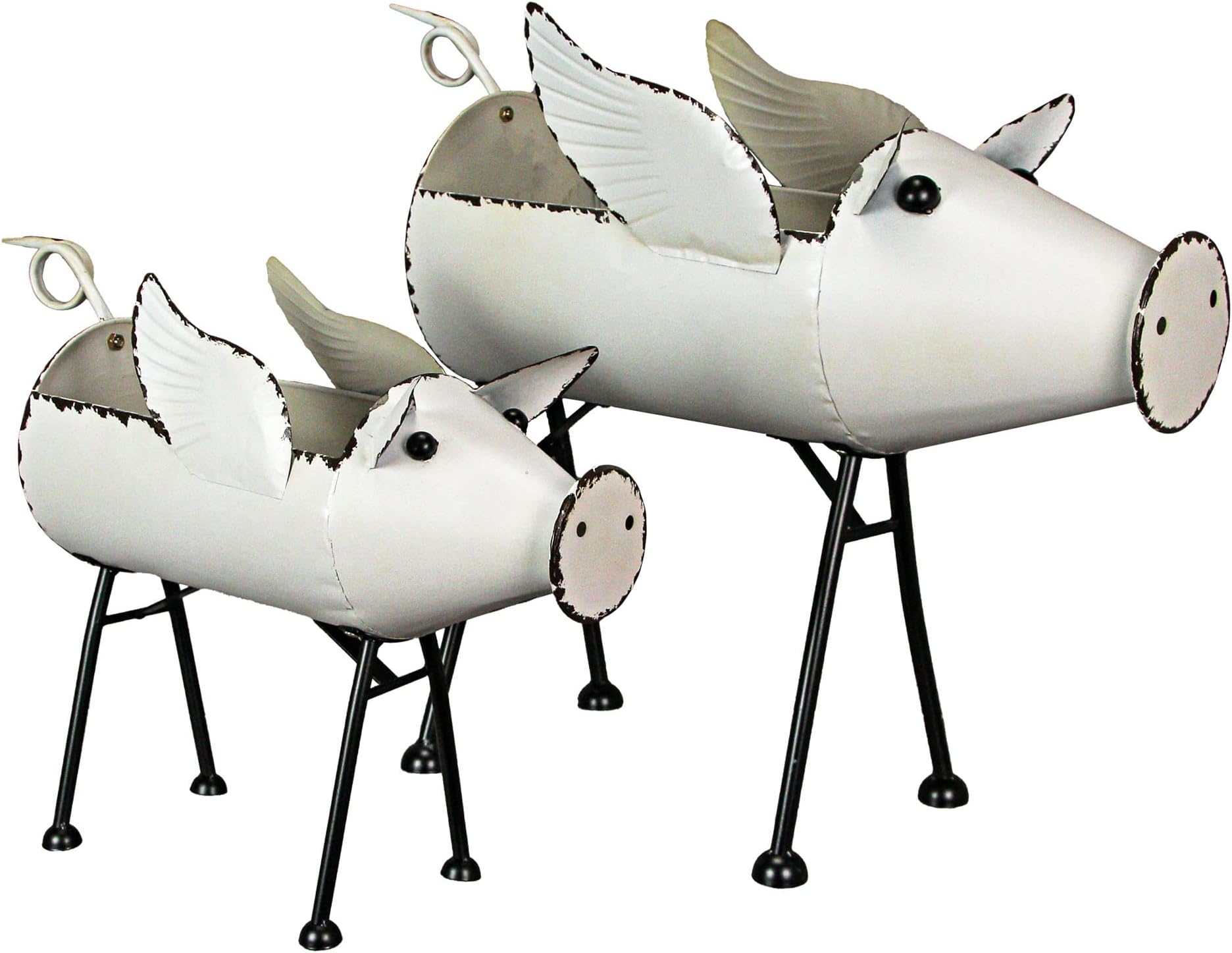 Amazon.com: KALALOU CDV2243 Ceramic Hanging Flying Pig Planter : Patio ...