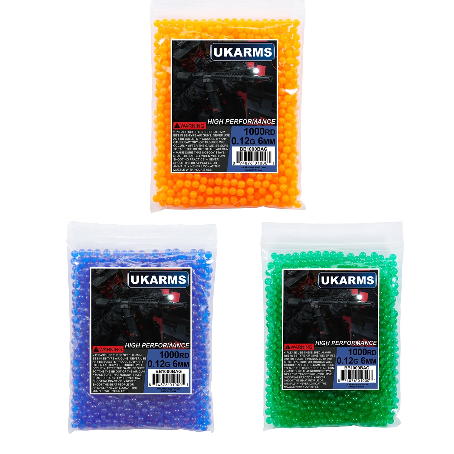 Amazon.com : GoldenBall Airsoft BB 3,000 Round 0.12g 6mm BBS for ...