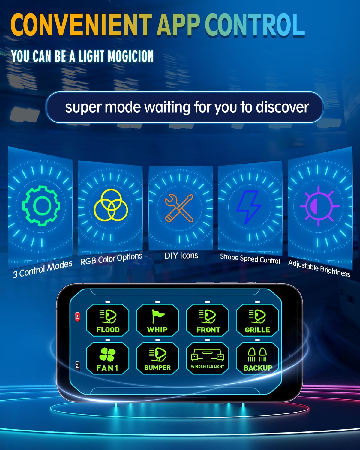 Snapklik.com : 8 Gang RGB Switch Panel Bluetooth APP Control ...