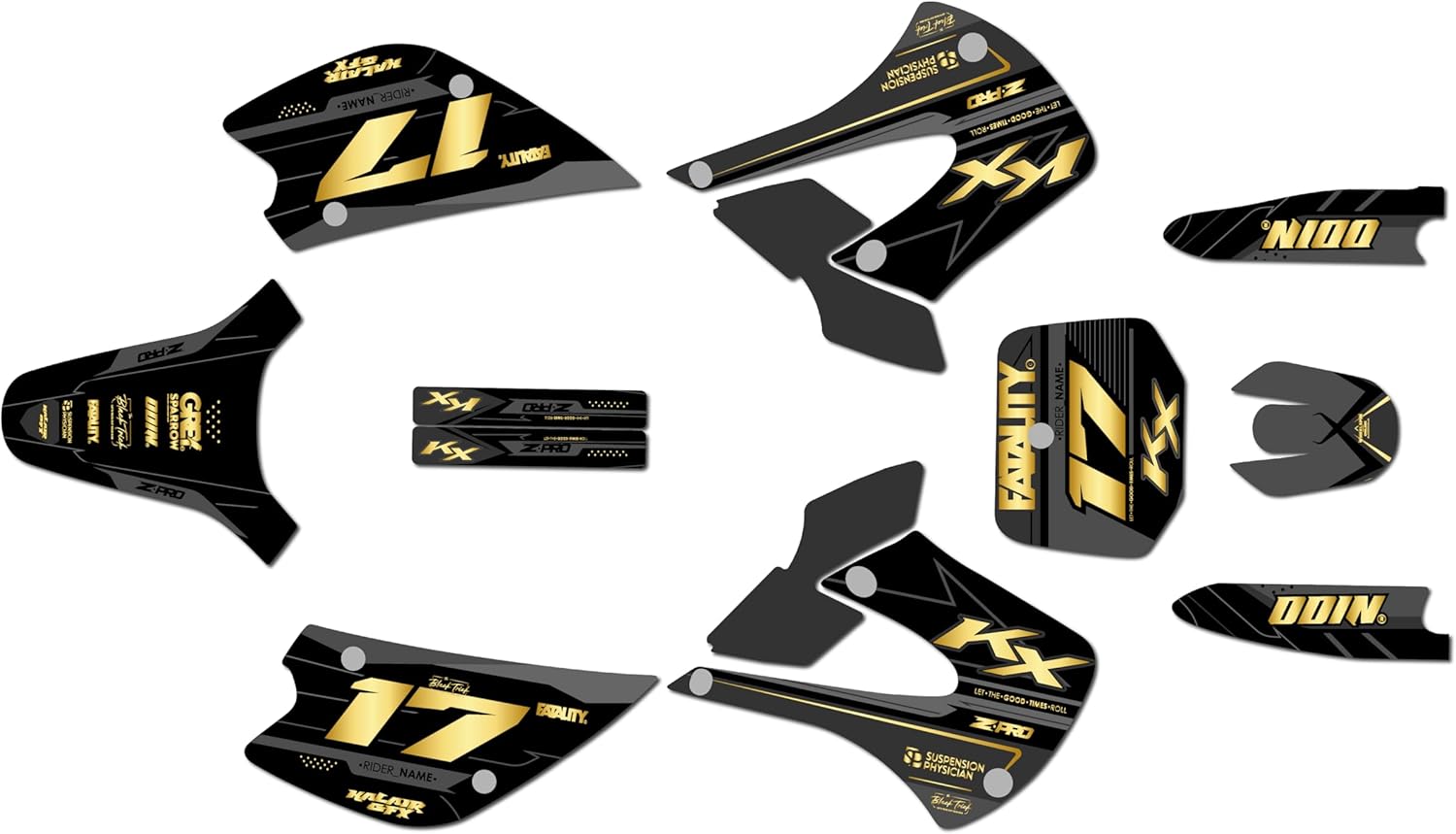 Amazon.com: Kalair GFX Graphics Kit for Kawasaki KX85 and KX100 UFO ...