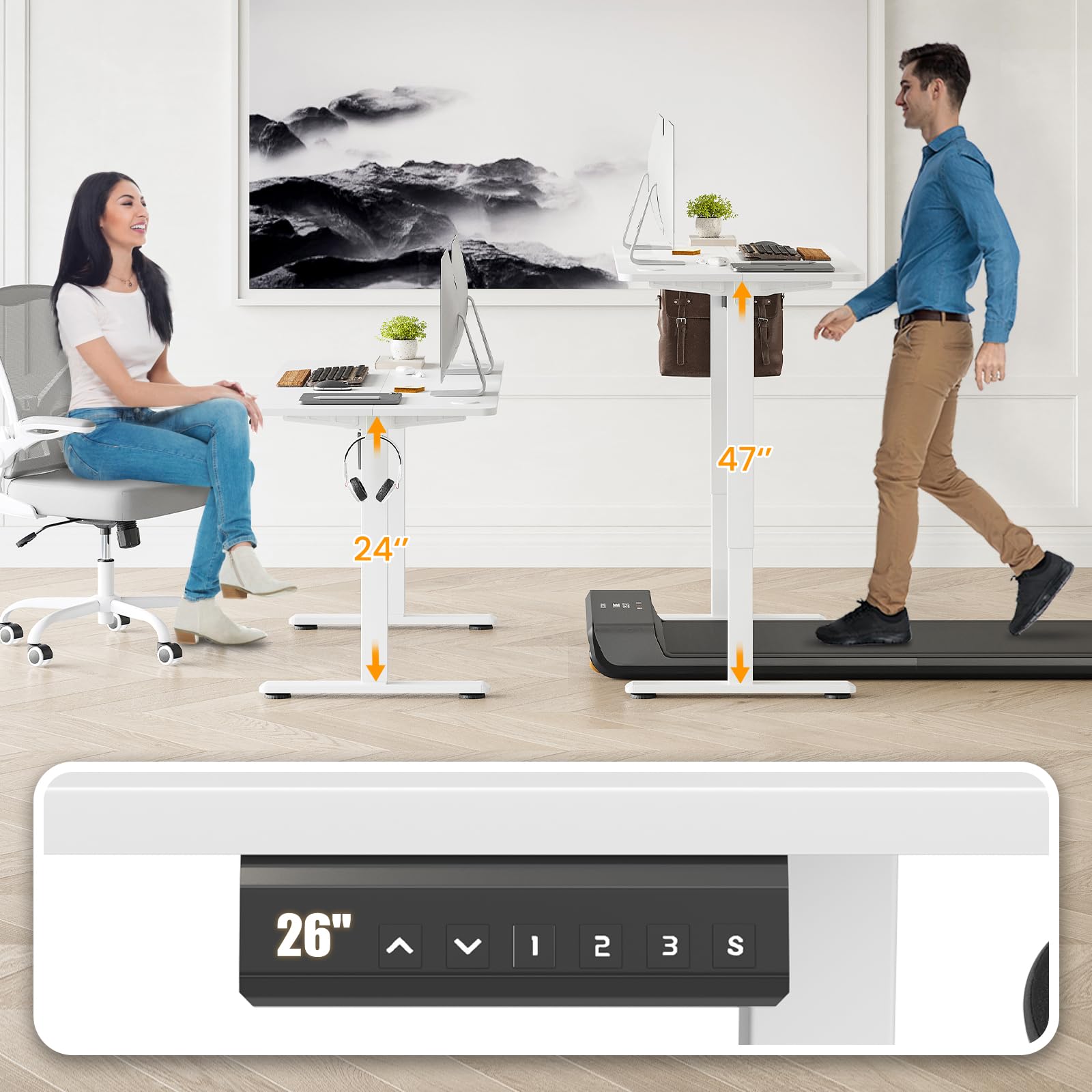Snapklik.com : STARY Electric Standing Memory Preset Adjustable Height ...