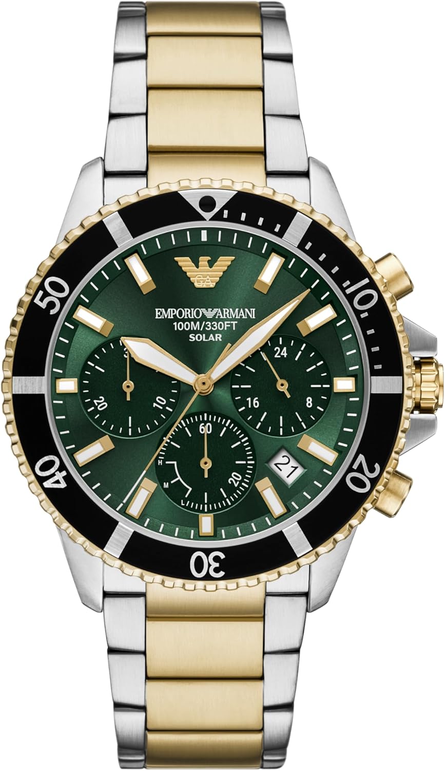 Emporio Men's World Explorer Solar-Powered Chronograph Two-Tone ...