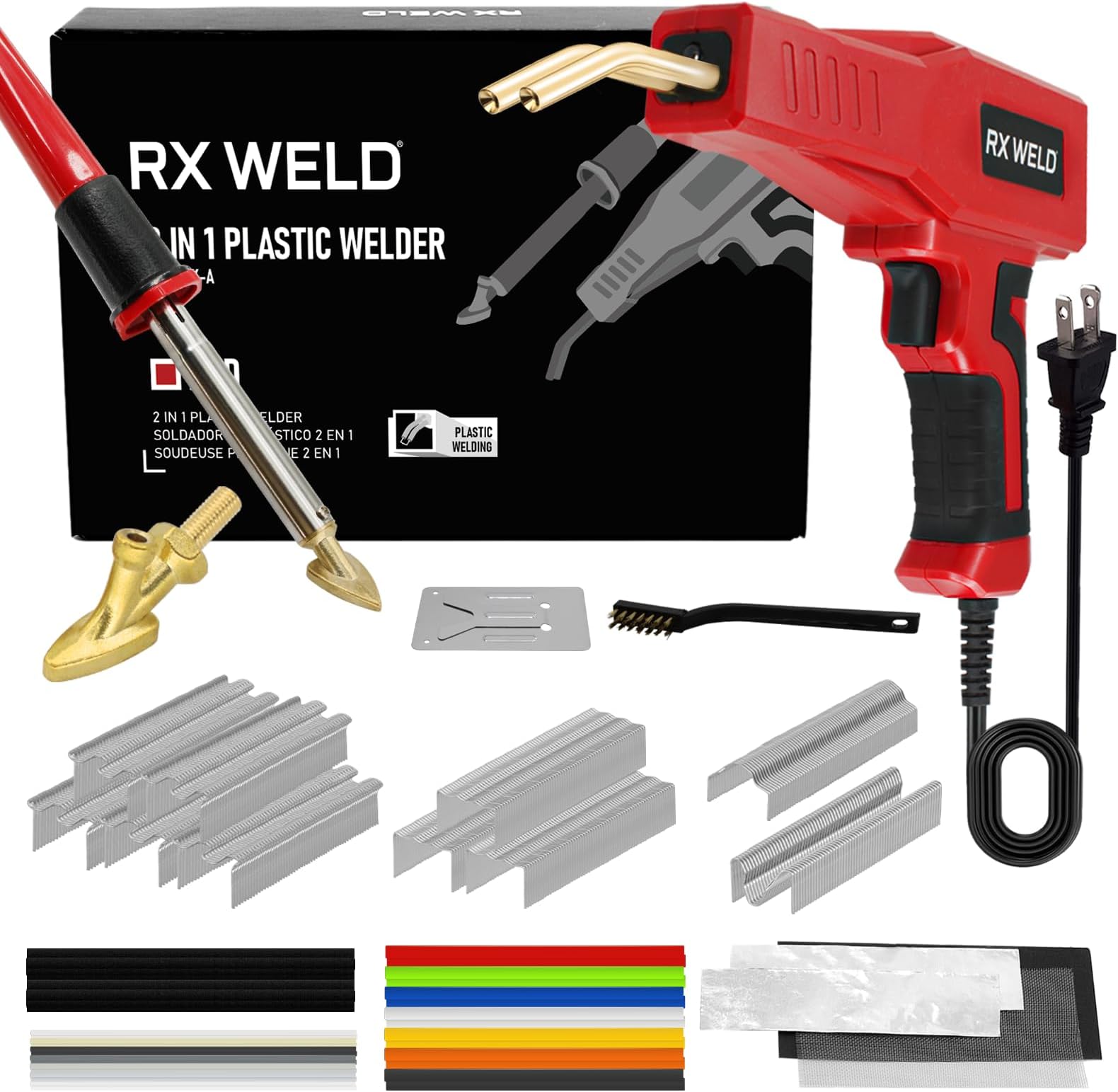 RX WELD Plastic Welder, 2 in 1 Welding Kit Repair Welder Kit 1000PCS ...