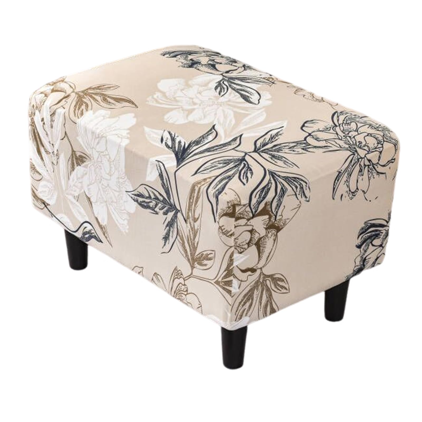 Amazon.com: Eco-Ancheng Ottoman Cover, Floral Print, Stretch ...