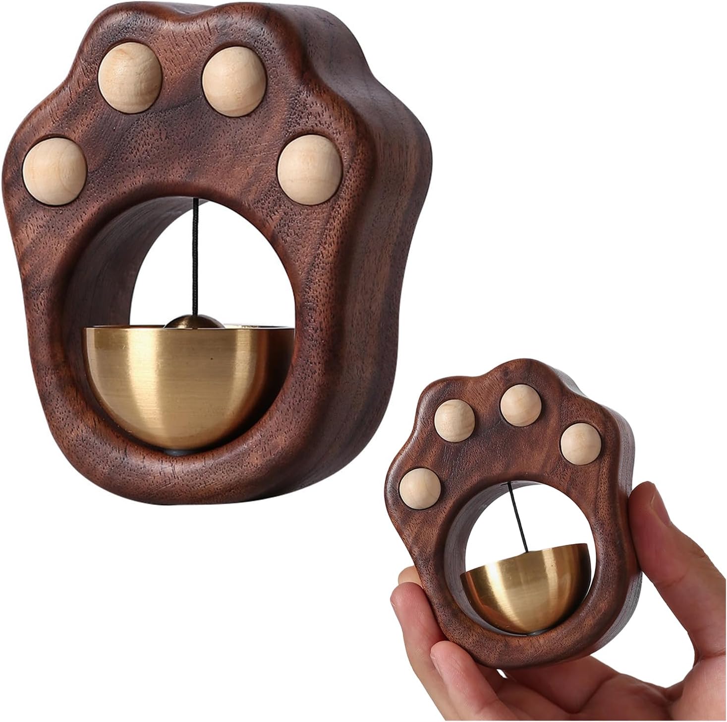 Amazon.com: Magnetic Attached Wooden Doorbell Cat Paw Bell, Shopkeepers ...