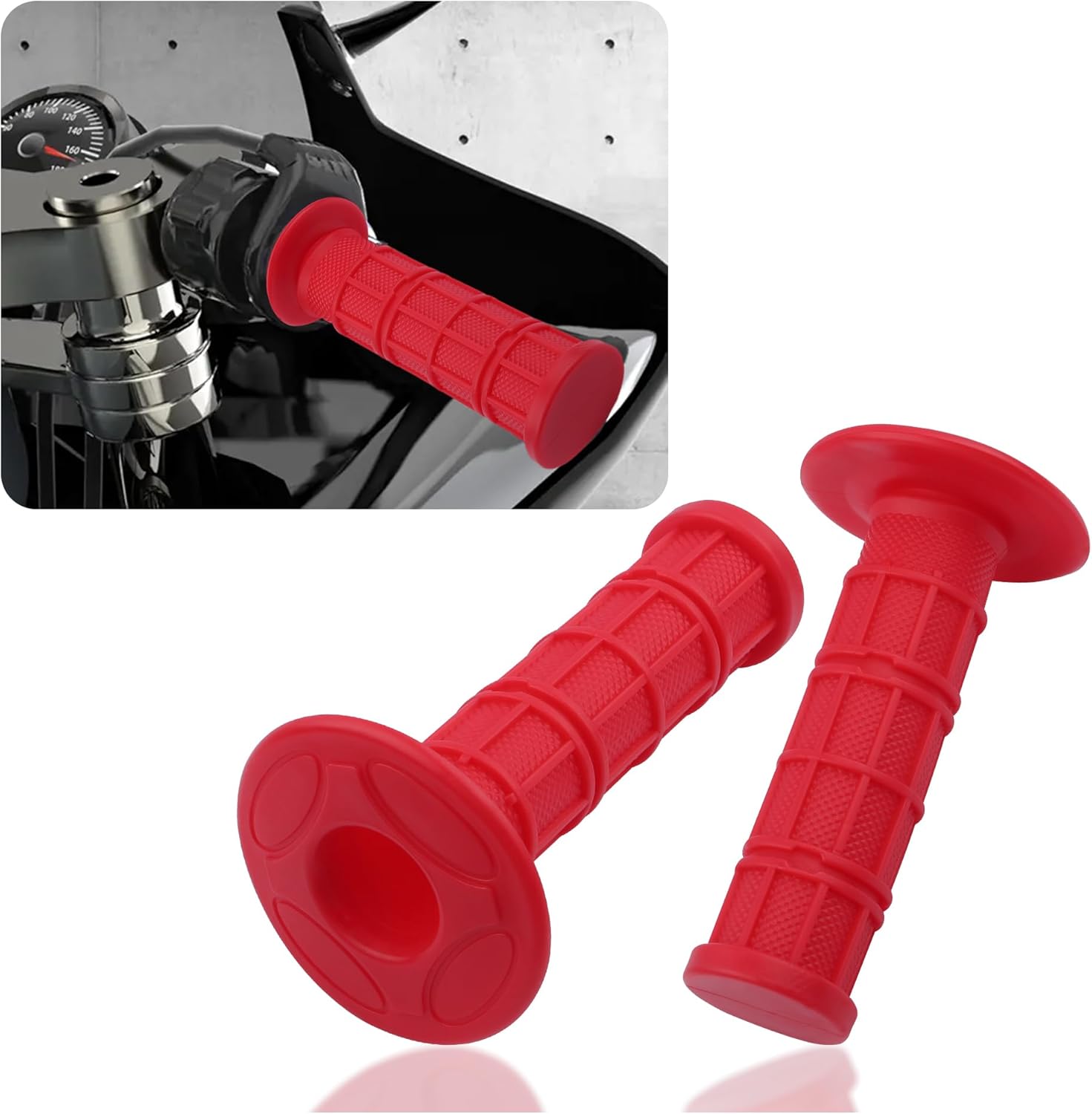 Amazon.com: 2PCS Motorcycle Grips,Anti-Slip Rubber Dirt Bike Grips with ...