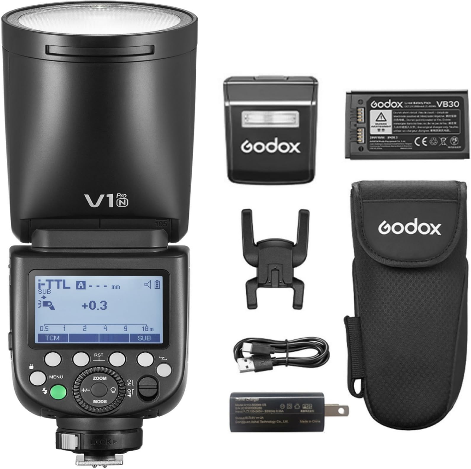 Amazon | Godox V1 pro V1pro-N TTL カメラフラッシュ Nikon 用、Godox V1-N アップグレード、2 ...