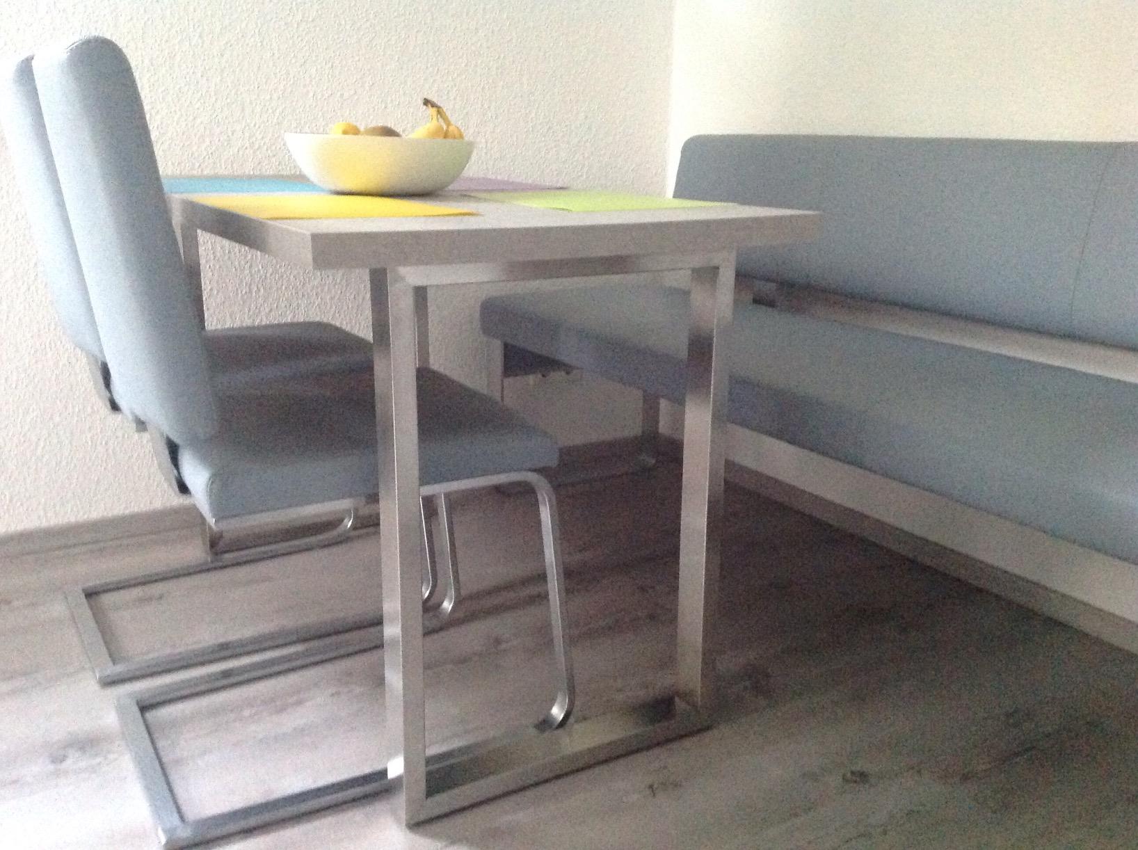 CHYRKA Tischkufe Tischgestell MT 720x400 mm Edelstahl 201 60x30 ...