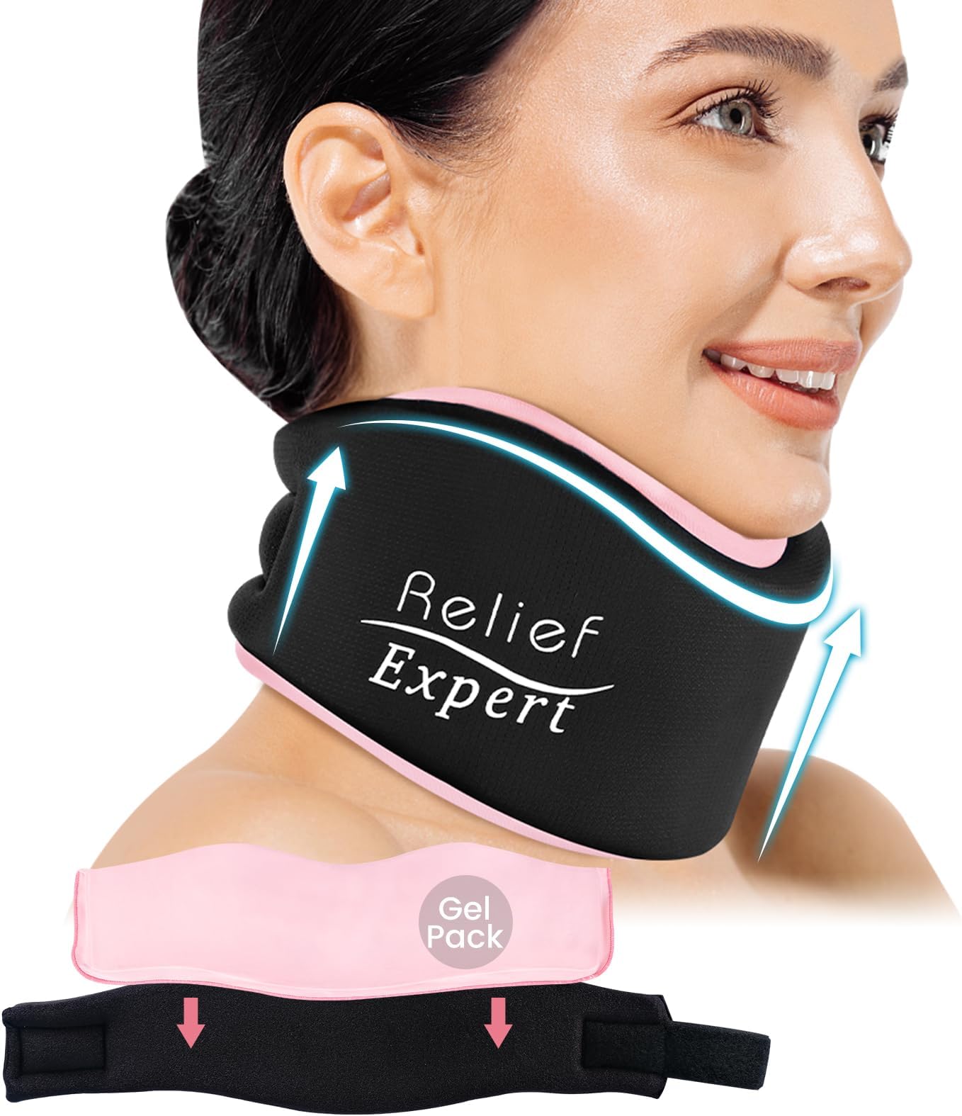 Amazon.com: Soft Neck Brace with Hot and Cold Gel Pack – Adjustable ...