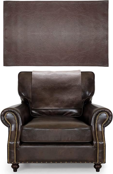 Amazon.com: Recliner Headrest Protector, Faux Leather 17 x 27in ...