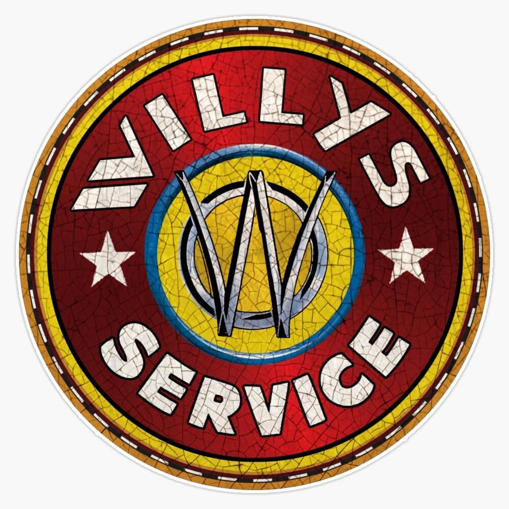 Amazon.com: Willys Service Sign USA Window Bumper Sticker Decal 5 ...