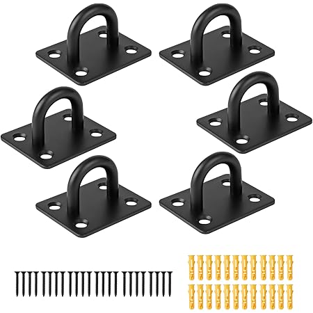 Amazon.com: Dairzitv 6 PackStainless Steel Ceiling Hooks, Pad Eye Plate ...