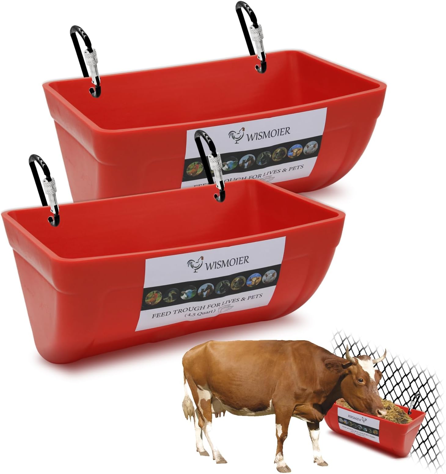 Amazon.com: Large Feed Trough and Goat Feeder - 2 Pack Hanging Feeder ...