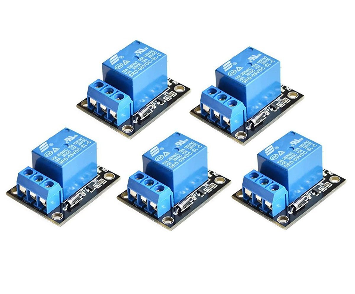 Amazon.com: ARCELI 5PCS 5V One Channel Relay Module Board Shield 5v ...