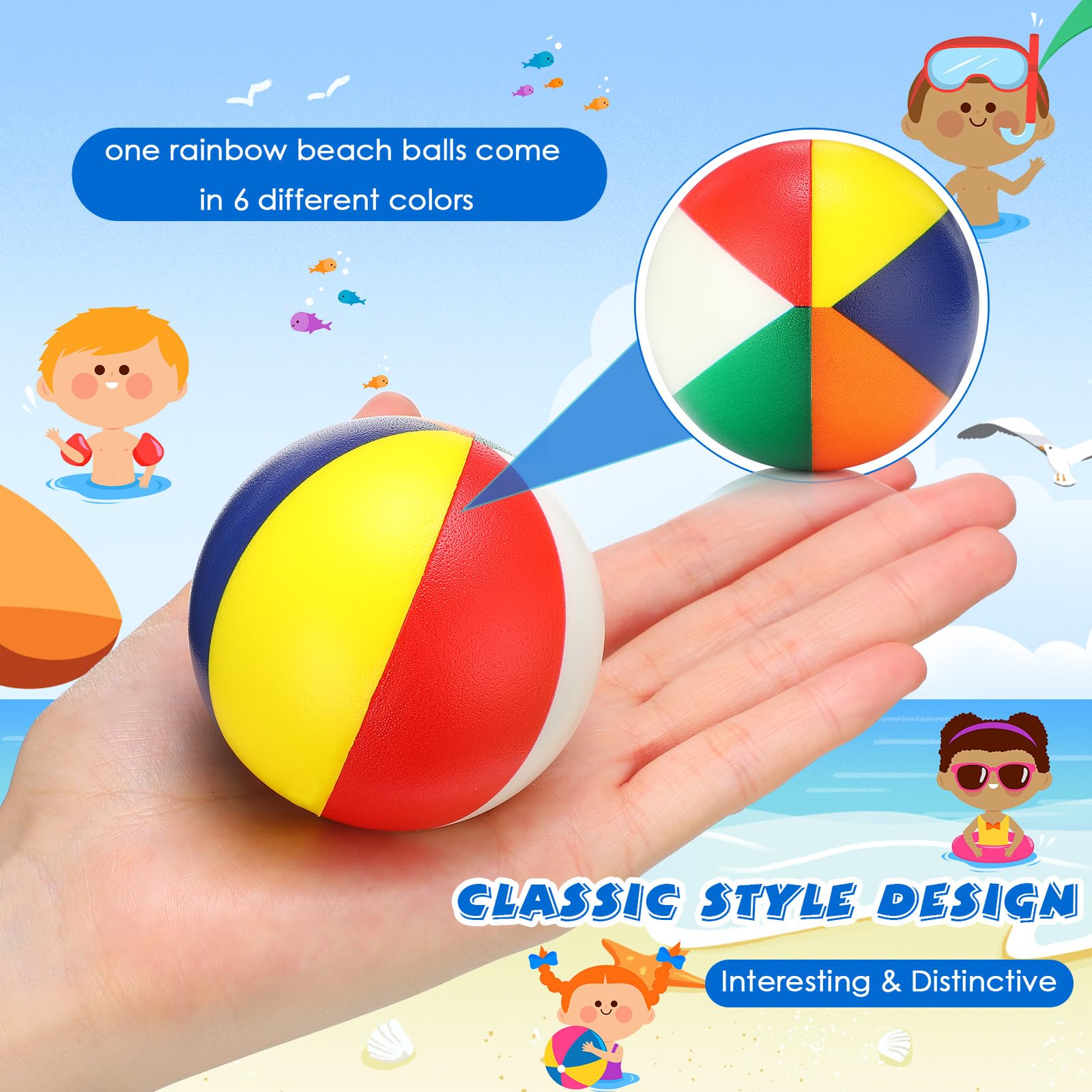 Snapklik.com : Jerify 24 Pcs Mini Beach Stress Balls 2.5 Inch Foam PU ...