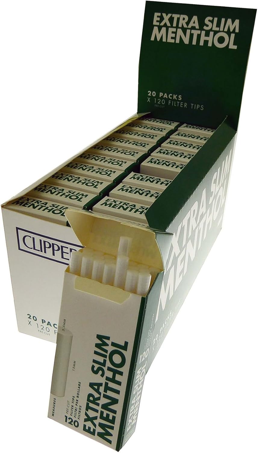 CLIPPER EXTRA SLIM MENTHOL FILTER TIPS 20 PACKS : Amazon.co.uk: Health ...