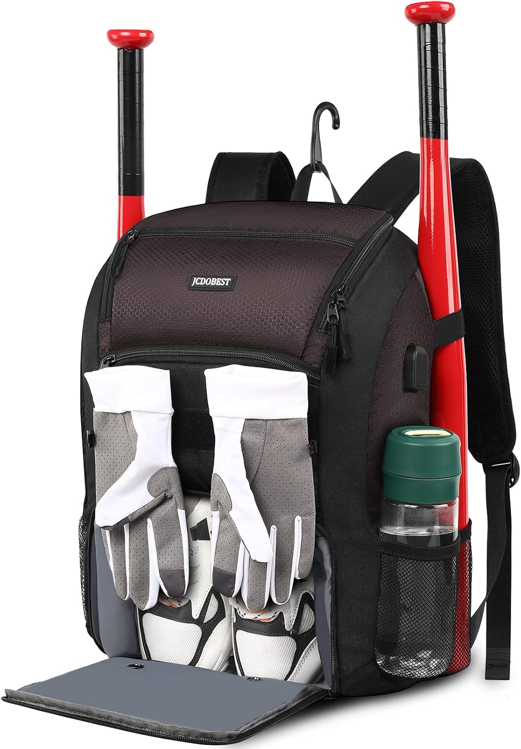 Amazon.com : JCDOBEST Baseball Backpack, Softball Bat Bag with Shoes ...