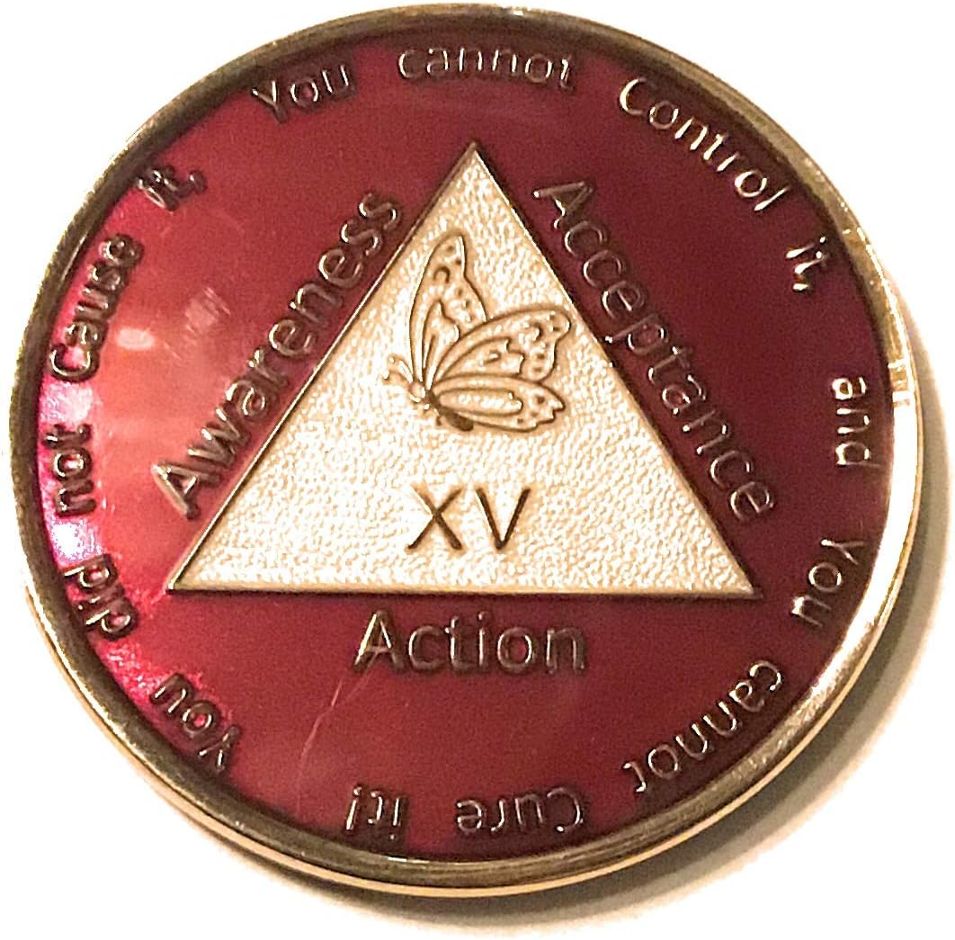 Amazon.com: Recovery Line 15 Year Al-Anon Medallion - Al-Anon Burgundy ...