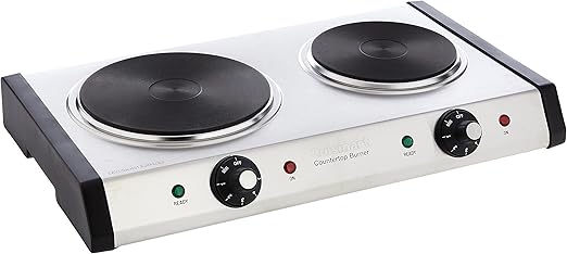 Amazon.com: Cuisinart Countertop, Double Burner, Silver: Home & Kitchen