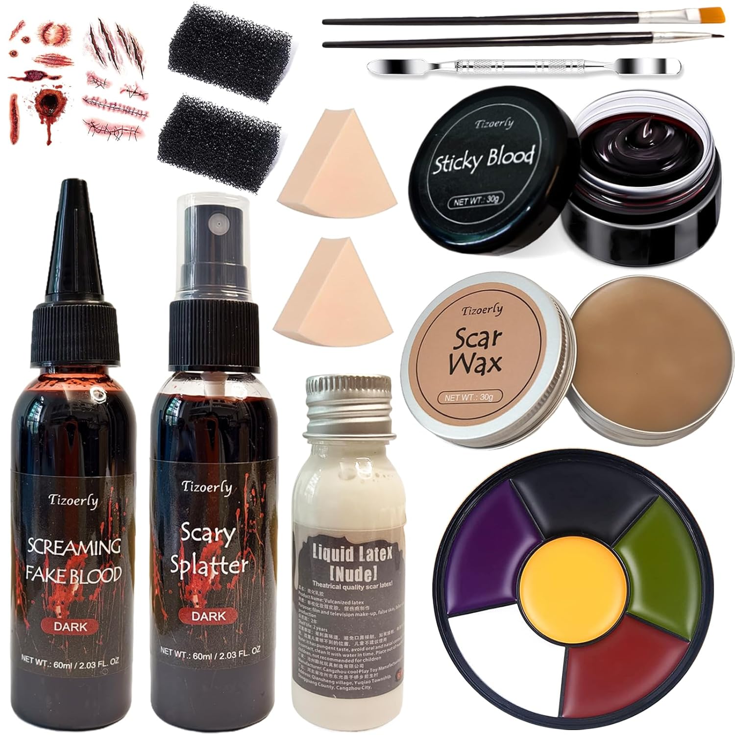 Halloween SFX Makeup Kit, Special Effects Kit, Bruise Makeup Face Body ...