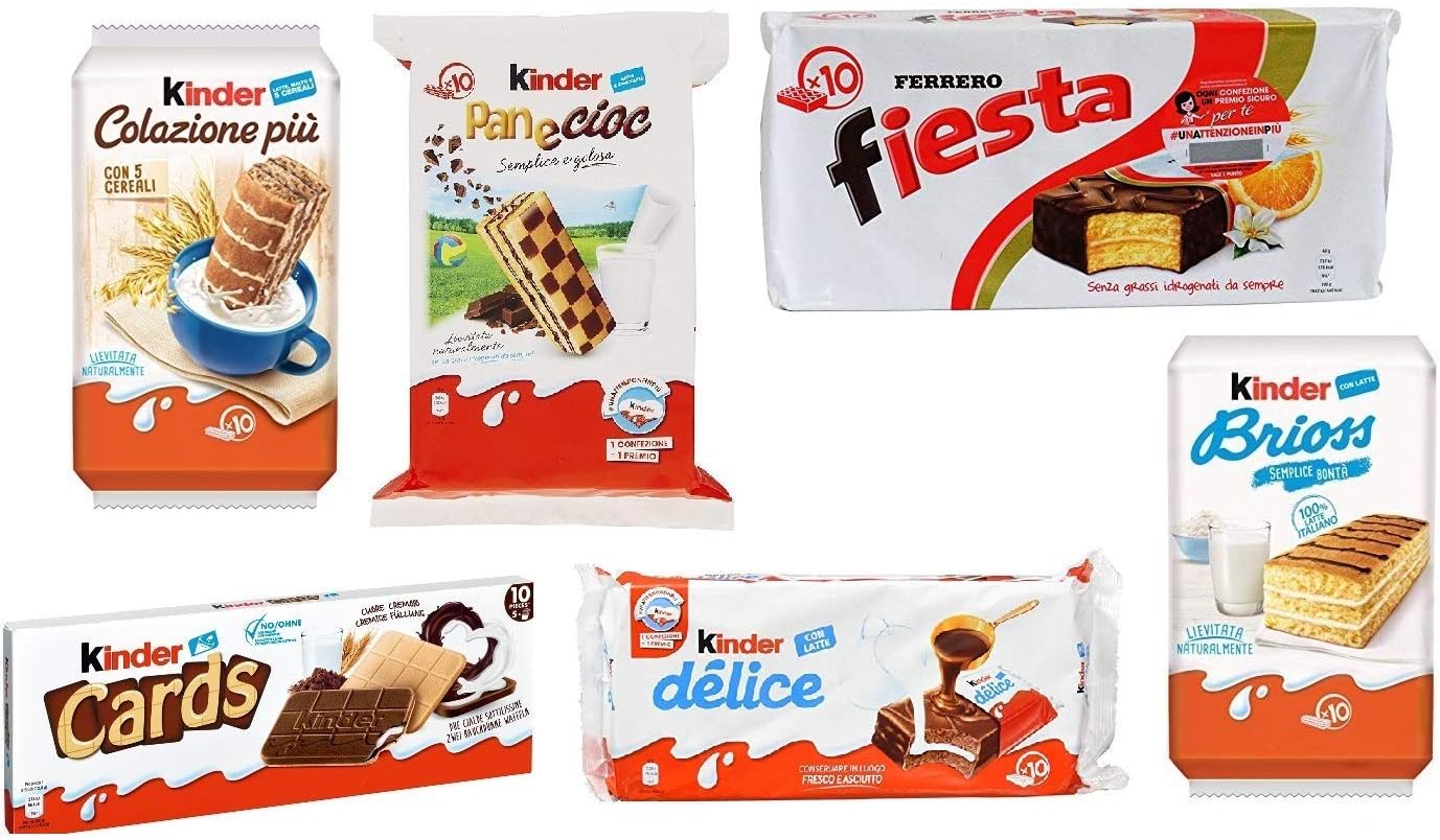 Pacchetto di prova Kinder Ferrero Brioss Colazione più Panecioc Delice ...