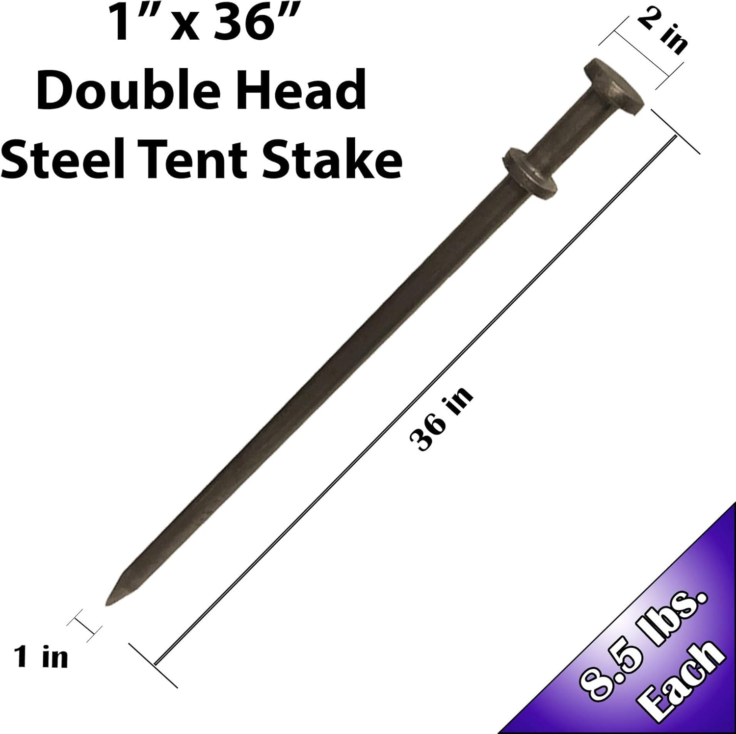 Uр Tо 40% оƒƒ Tent and Table 1 Inch x 36 Inch Double Head Stake Ultra ...