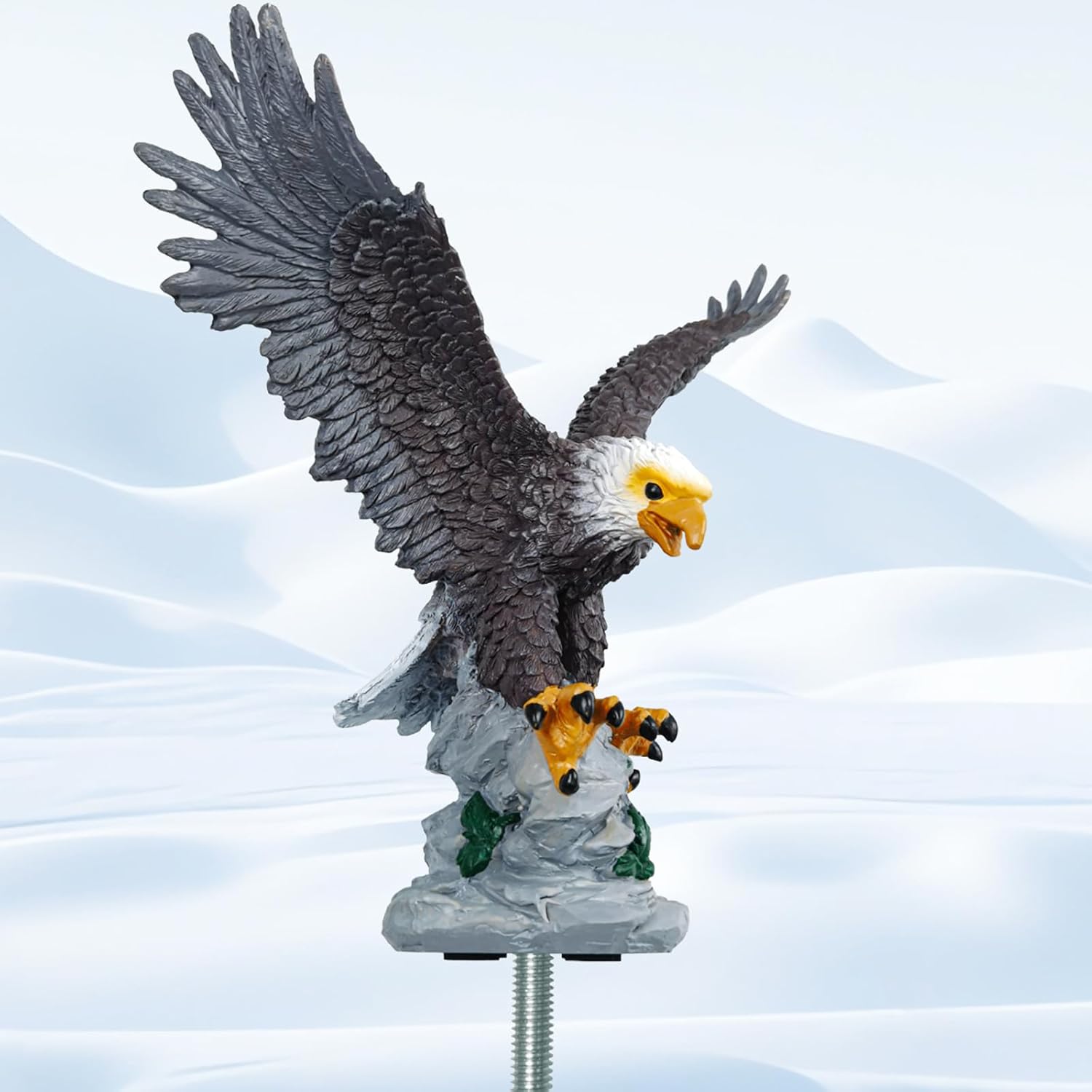Amazon.com : Eagle Flag Pole Topper Outdoor Waterproof Flagpole Finial ...