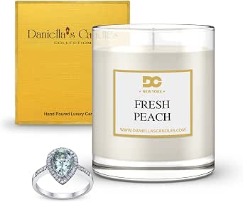 Amazon.com: DANIELLA'S CANDLES Fresh Peach Jewelry Scented Candle, 11 ...