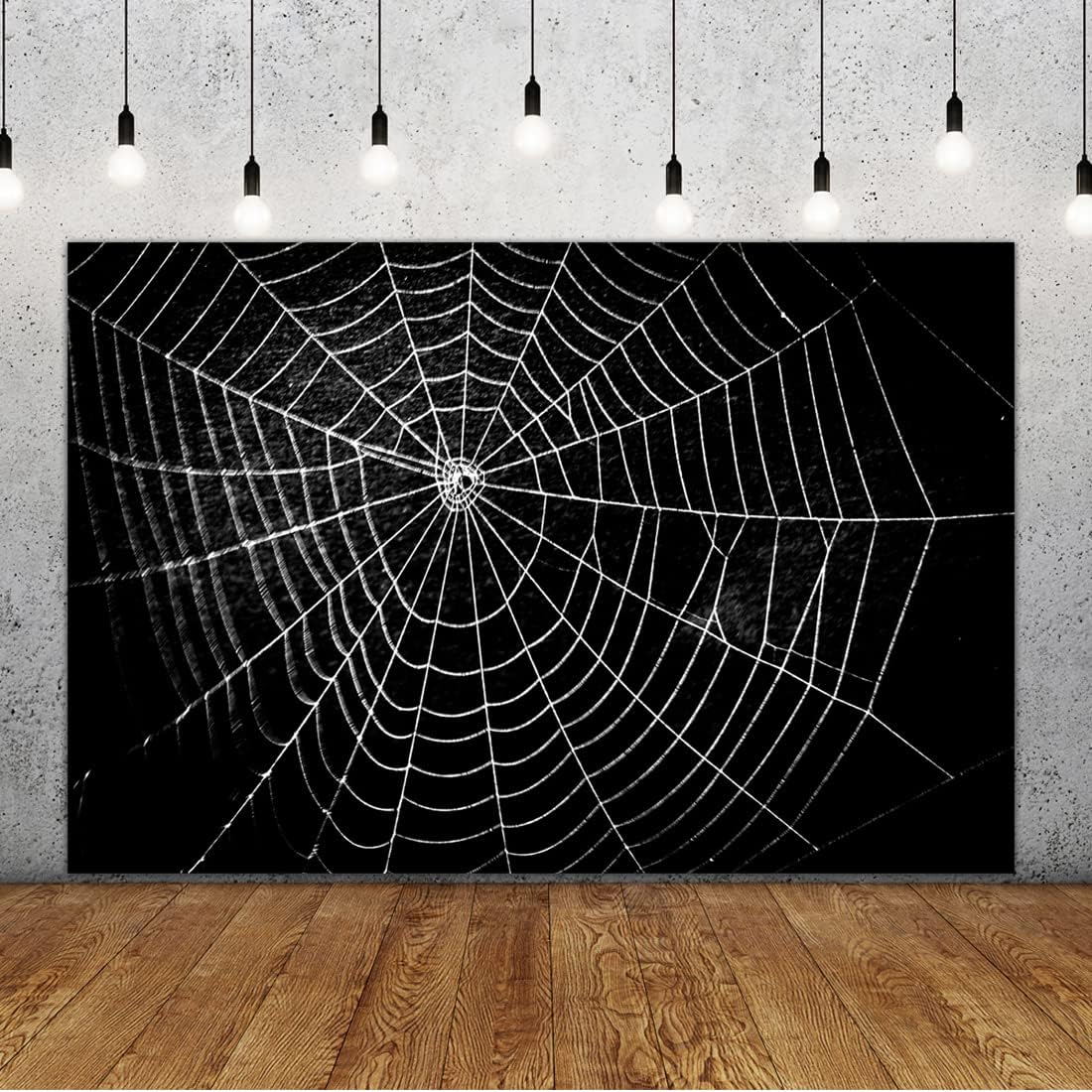 Amazon.com : Lofaris Spider Web Photography Backdrop Pure Black for ...