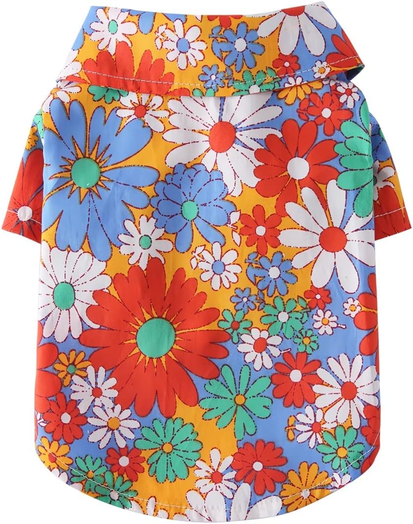 Amazon | urban field 犬の服 猫の服 アロハシャツ 春夏秋用 通気性の良いコットン素材 犬 アロハ シャツ (H, M ...