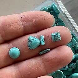 Amazon.com: PH PandaHall 96pcs Stone Cabochons, 8 Shapes Blue Texture ...