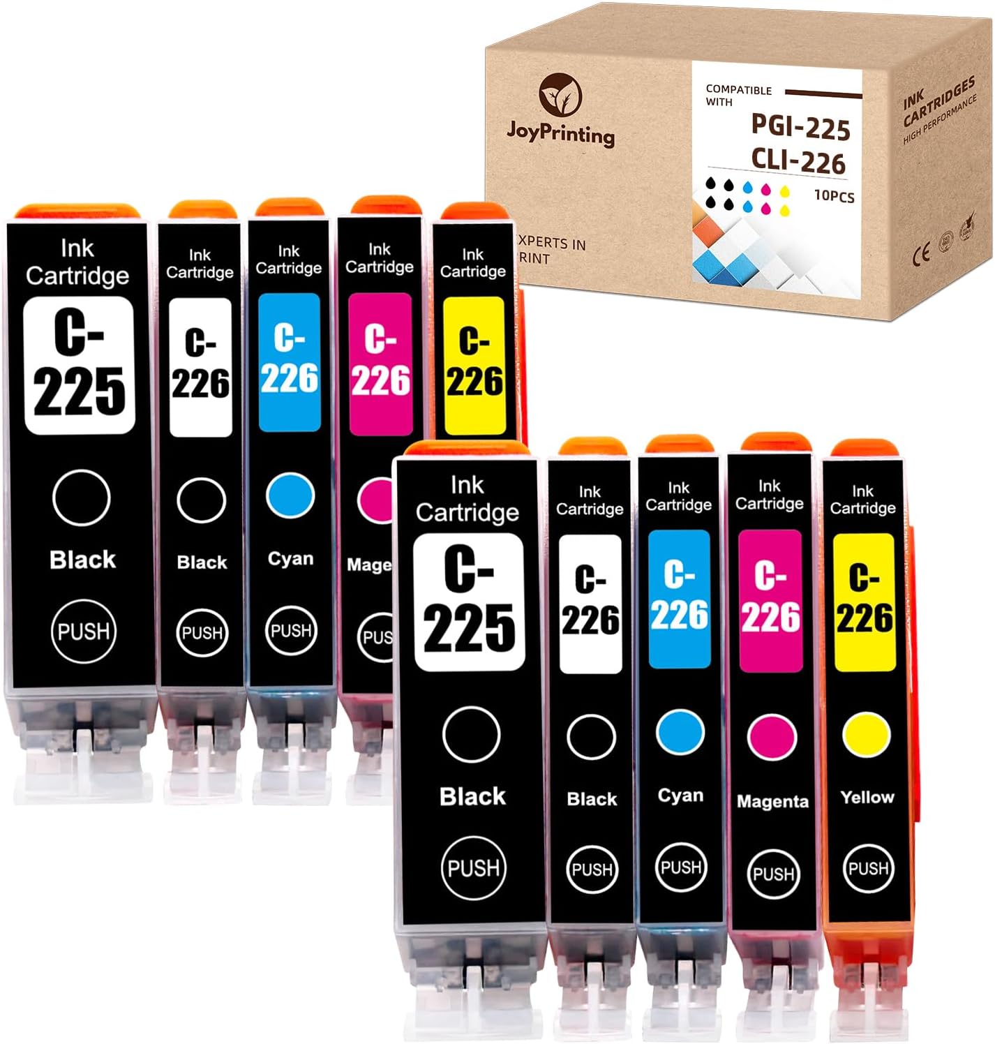 JoyPrinting PGI225 CLI226 Ink Cartridges Replacement for Canon PGI-225 ...
