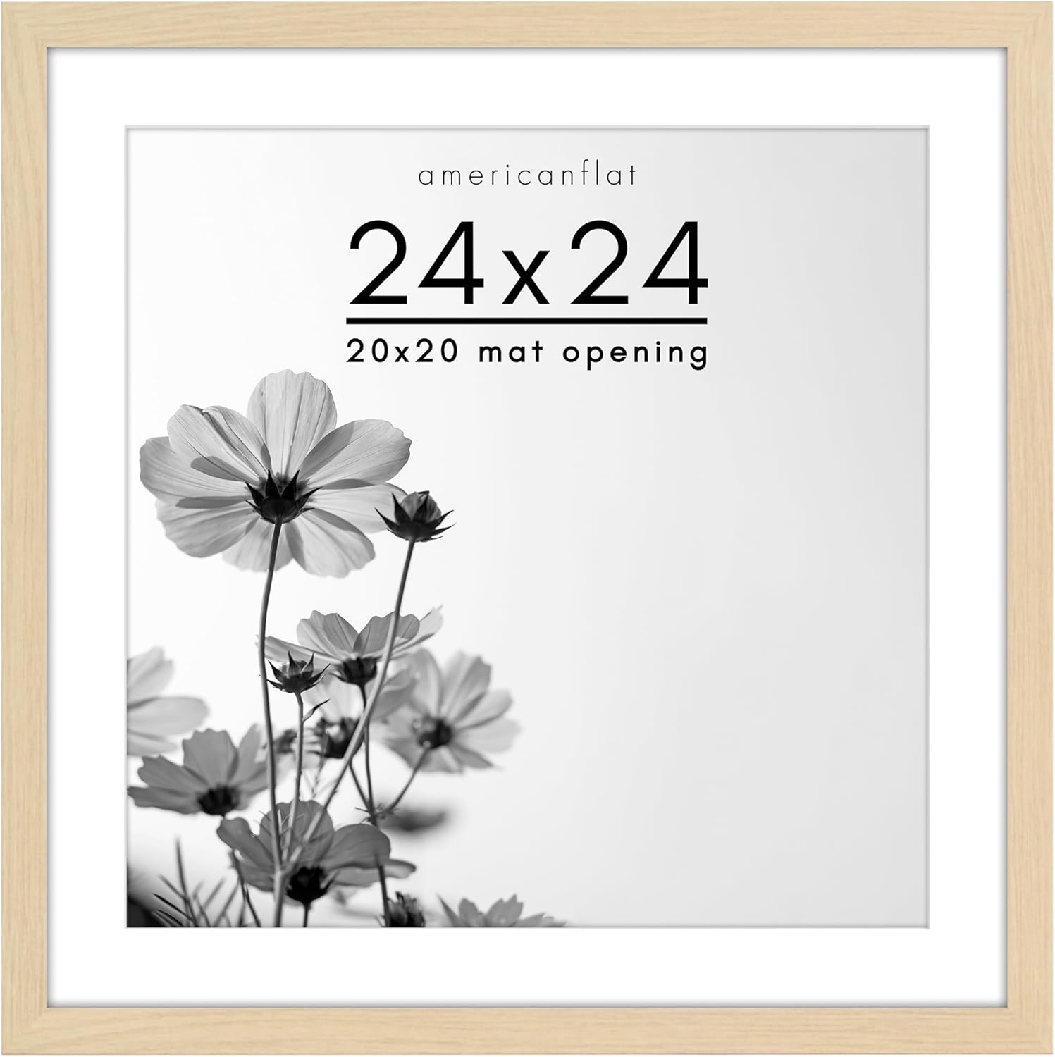 Amazon.com - Americanflat 24x24 Picture Frame in Natural Oak - Use as ...