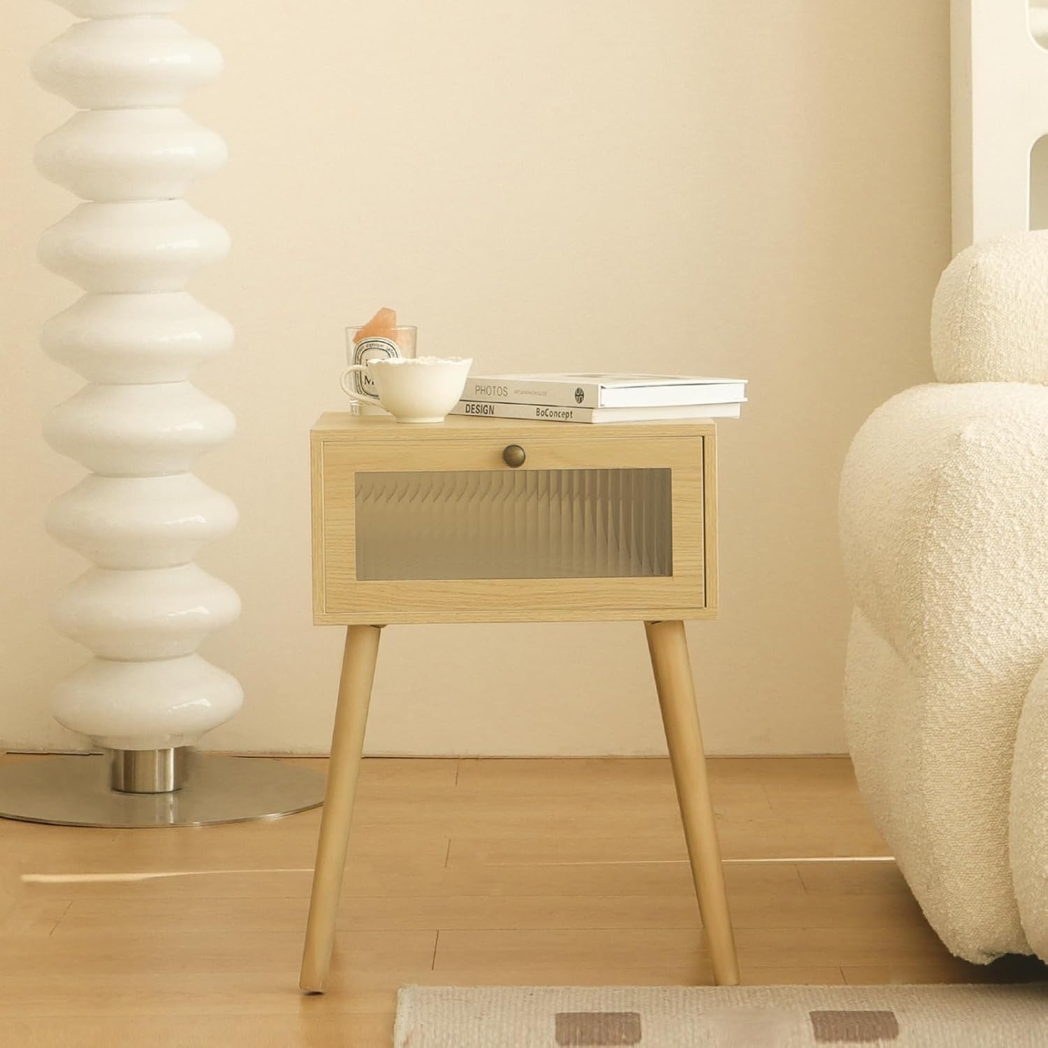 Amazon.com: AWASEN Mid Century Modern Nightstand, Small Bedside Table ...