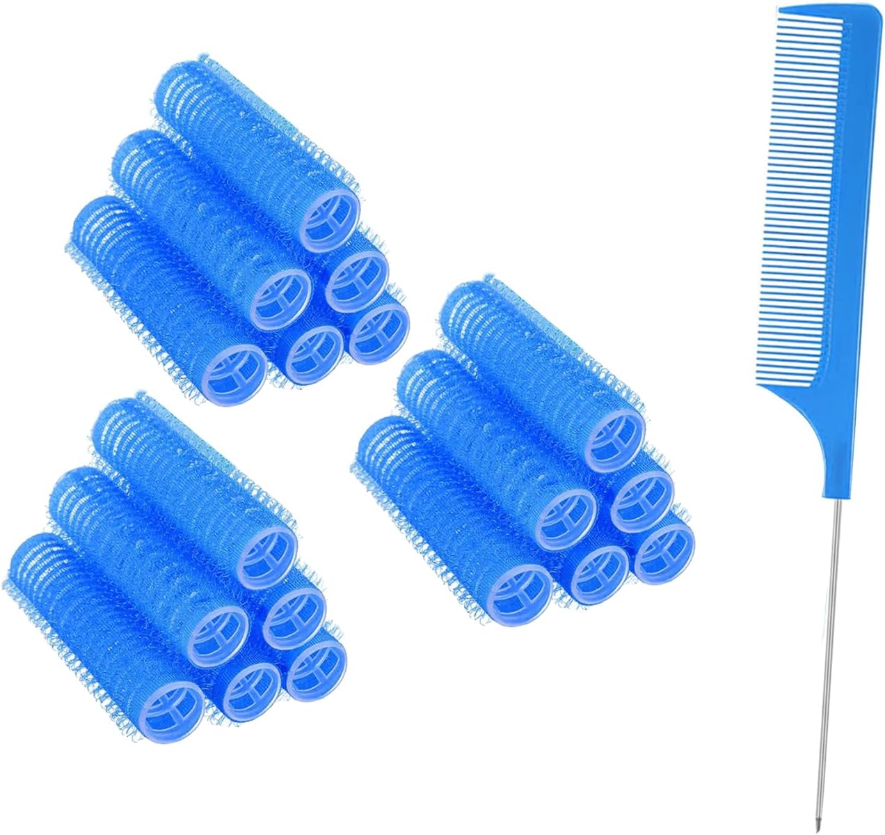 Amazon.com : ZMD 18Pcs Self Grip Small Hair Curlers Rollers, Plastic ...