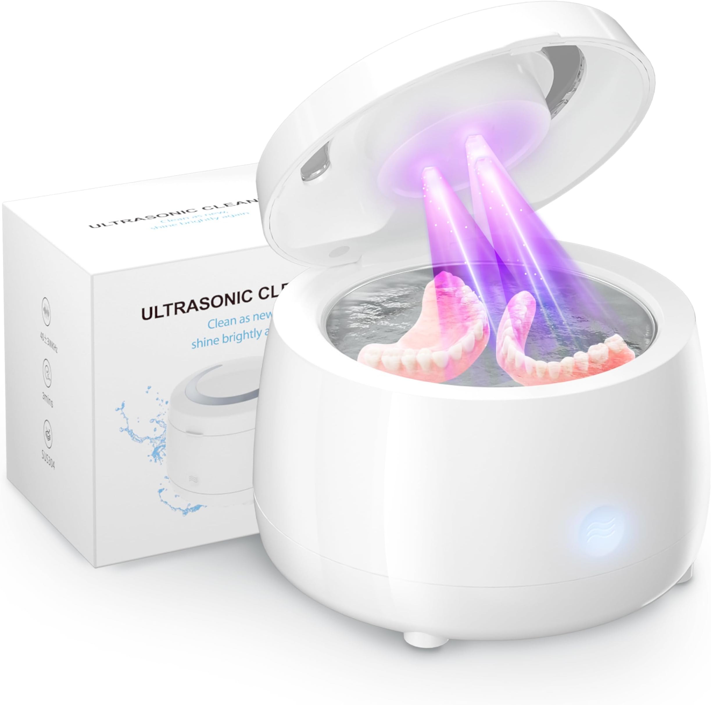 Amazon.com : Ultrasonic UV Cleaner for Dentures, Retainer, Mouth Guard ...